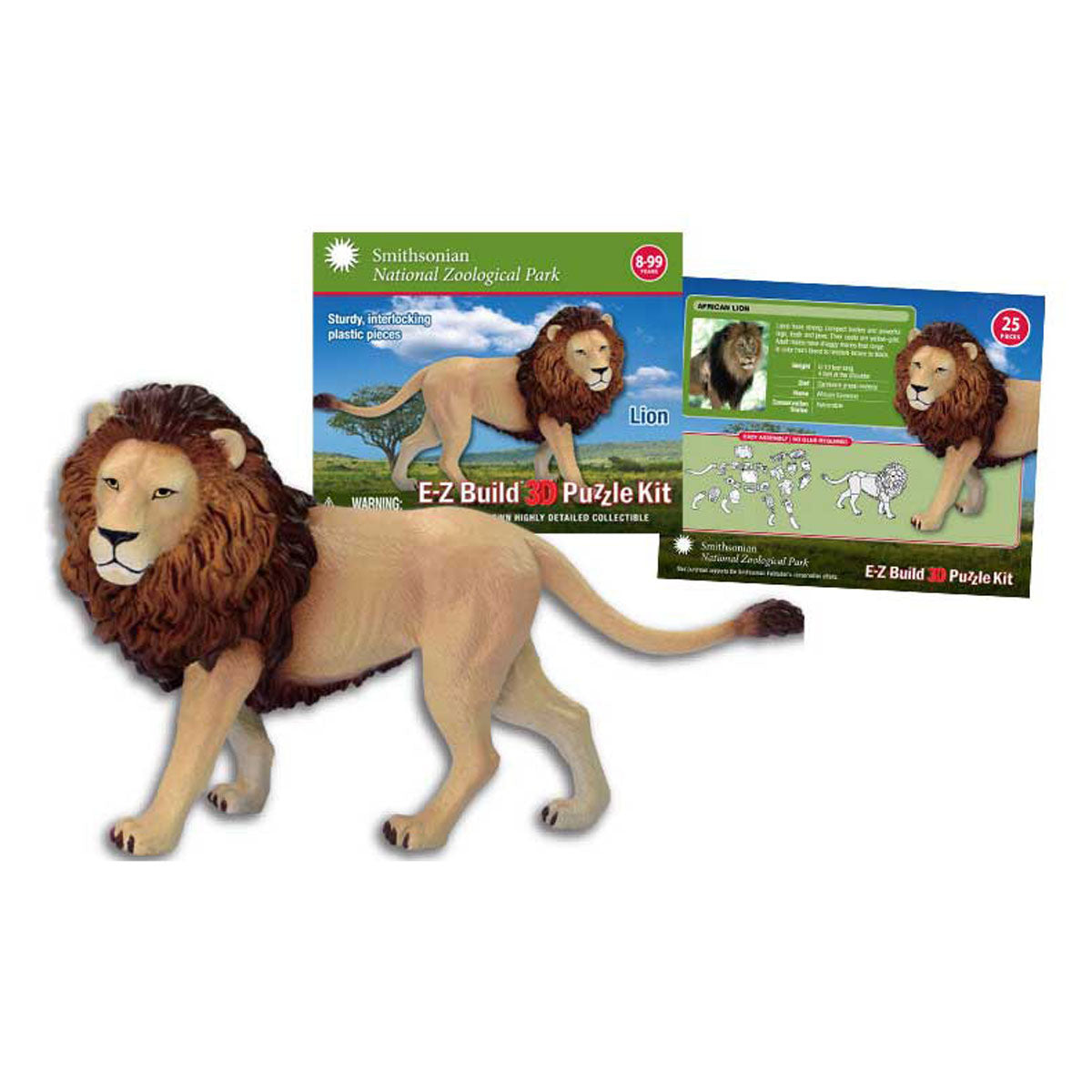 WowToyz® - Smithsonian E-Z Build™ Lion 3D Puzzle Kit – Pilots HQ LLC.