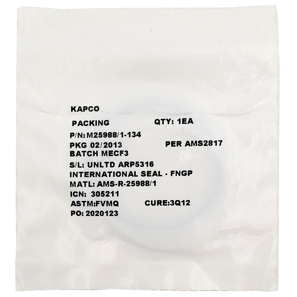 M25988-1-134 Aircraft Packing / O-Ring – Pilots HQ LLC.