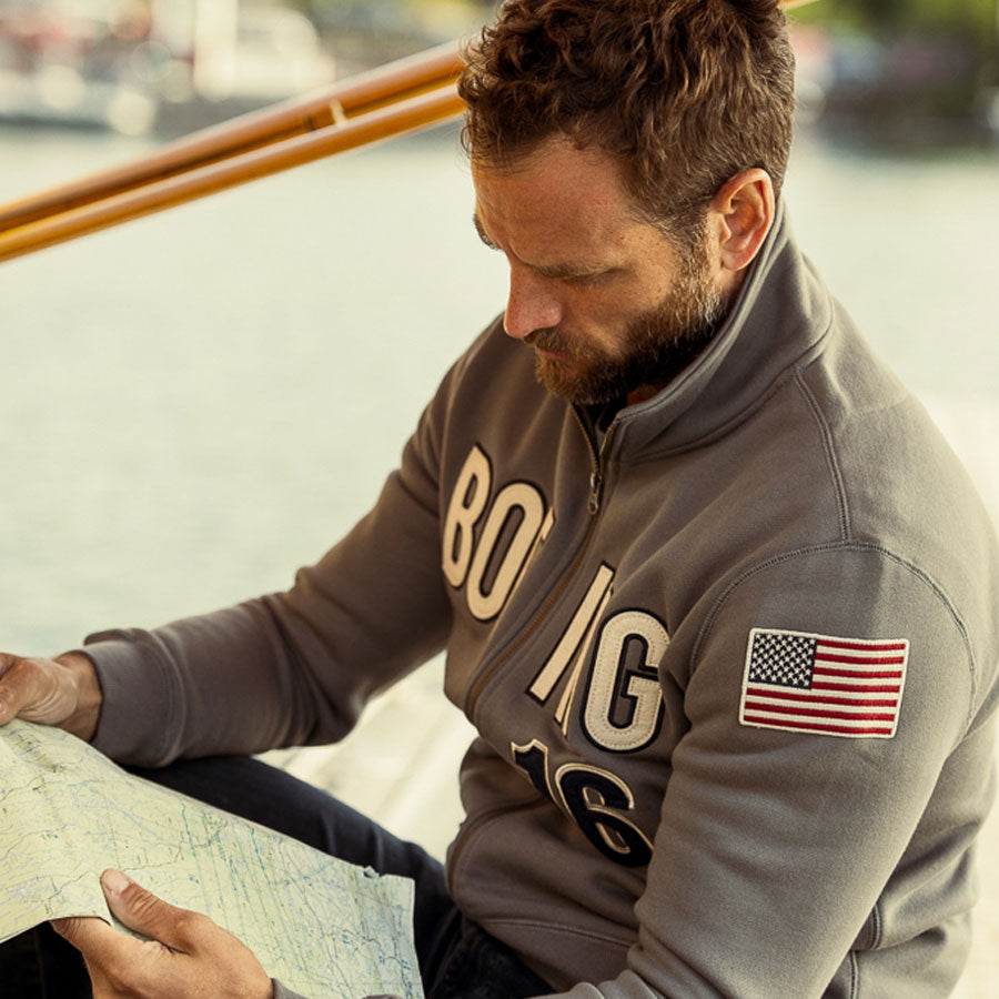 Red Canoe - Men's Boeing Airplane Full Zip Sweat Shirt – Pilots HQ LLC.