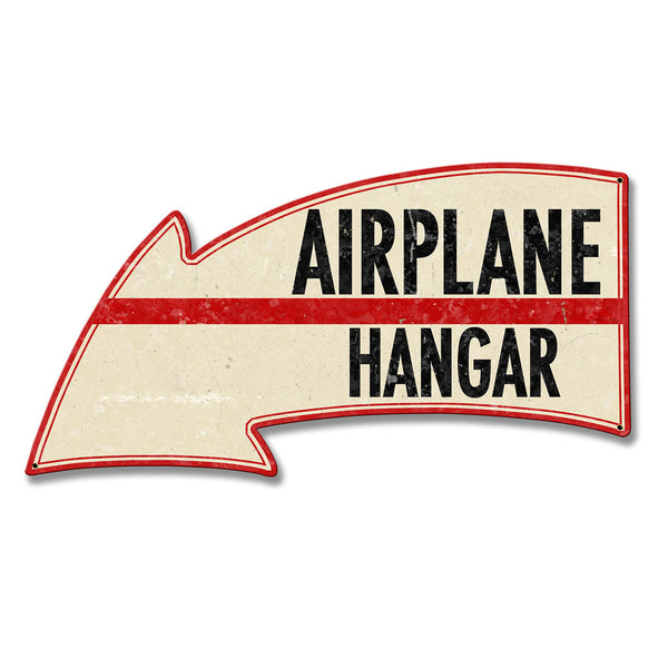 Airplane Hangar Arrow Plasma Cut Sign – Pilots HQ LLC.