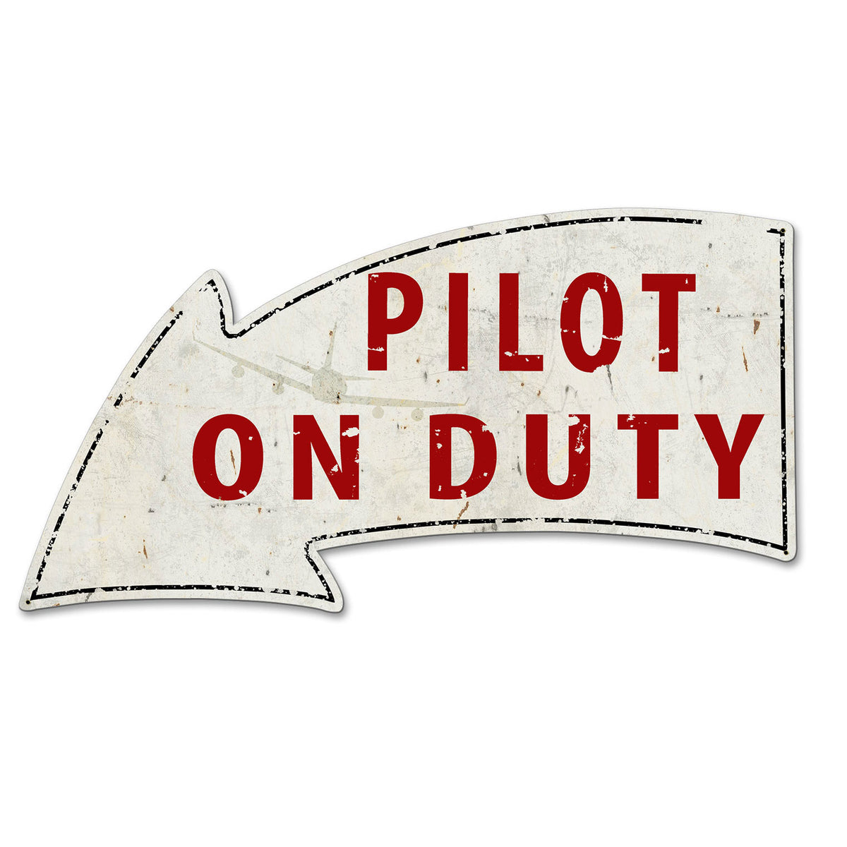 Pilot On Duty Arrow Plasma Cut Sign – Pilots HQ LLC.