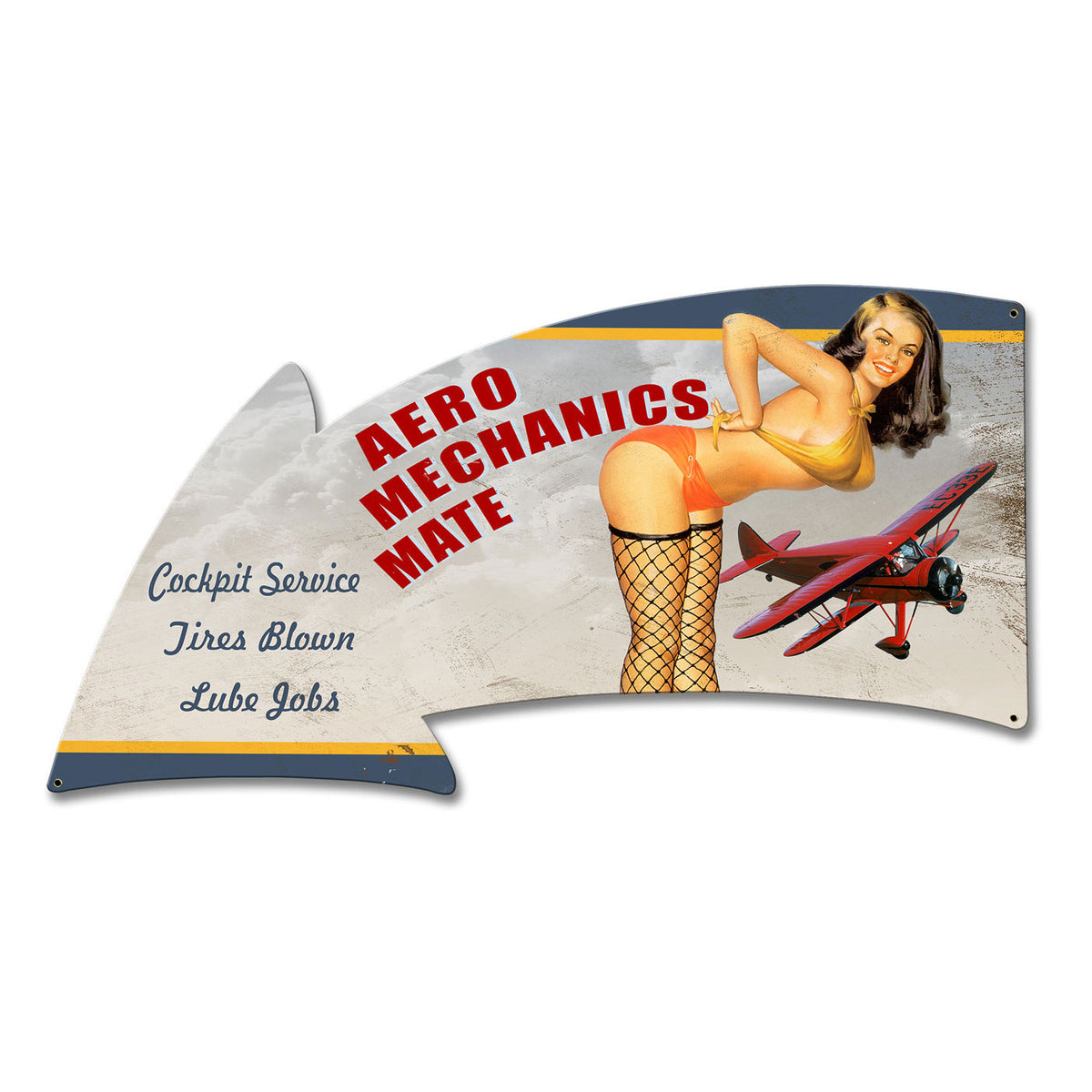 Aero Mechanics Mate Arrow Plasma Cut Sign – Pilots HQ LLC.