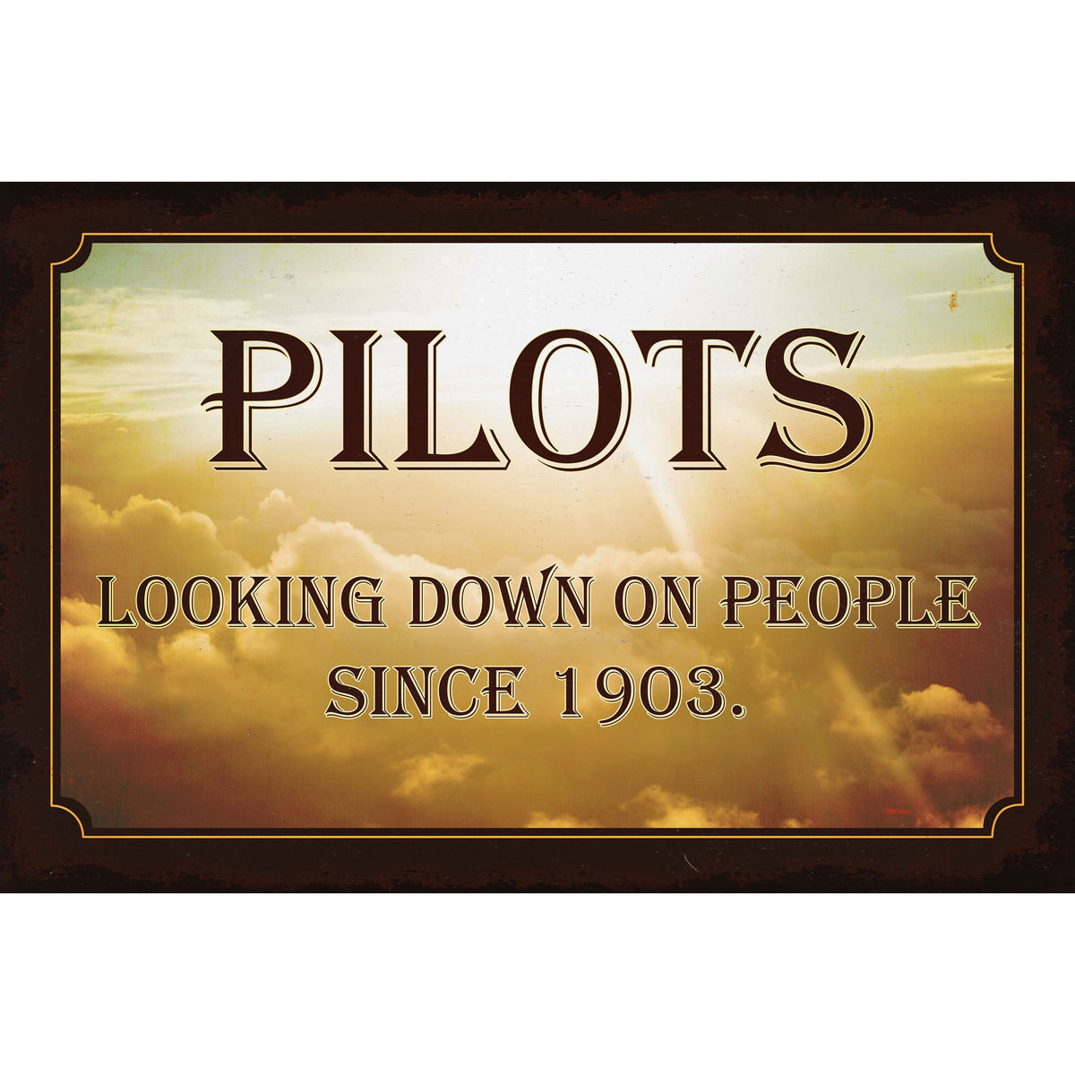 Pilots Looking Down Sign – Pilots HQ LLC.