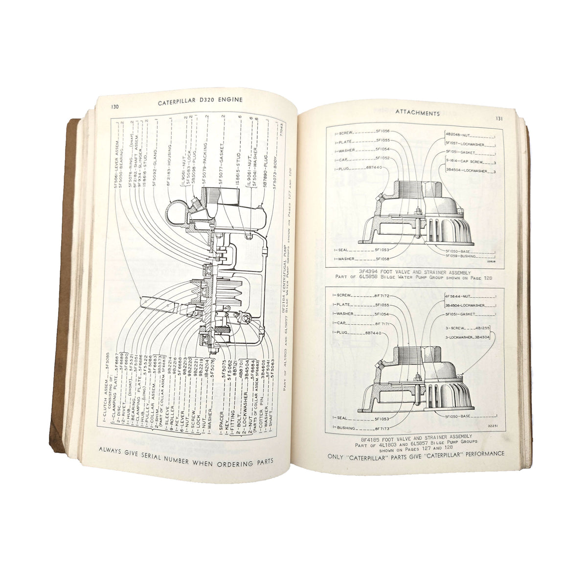 Cat Caterpillar D320 Engine 63B1802-UP Parts Book Manual UE070071 ...