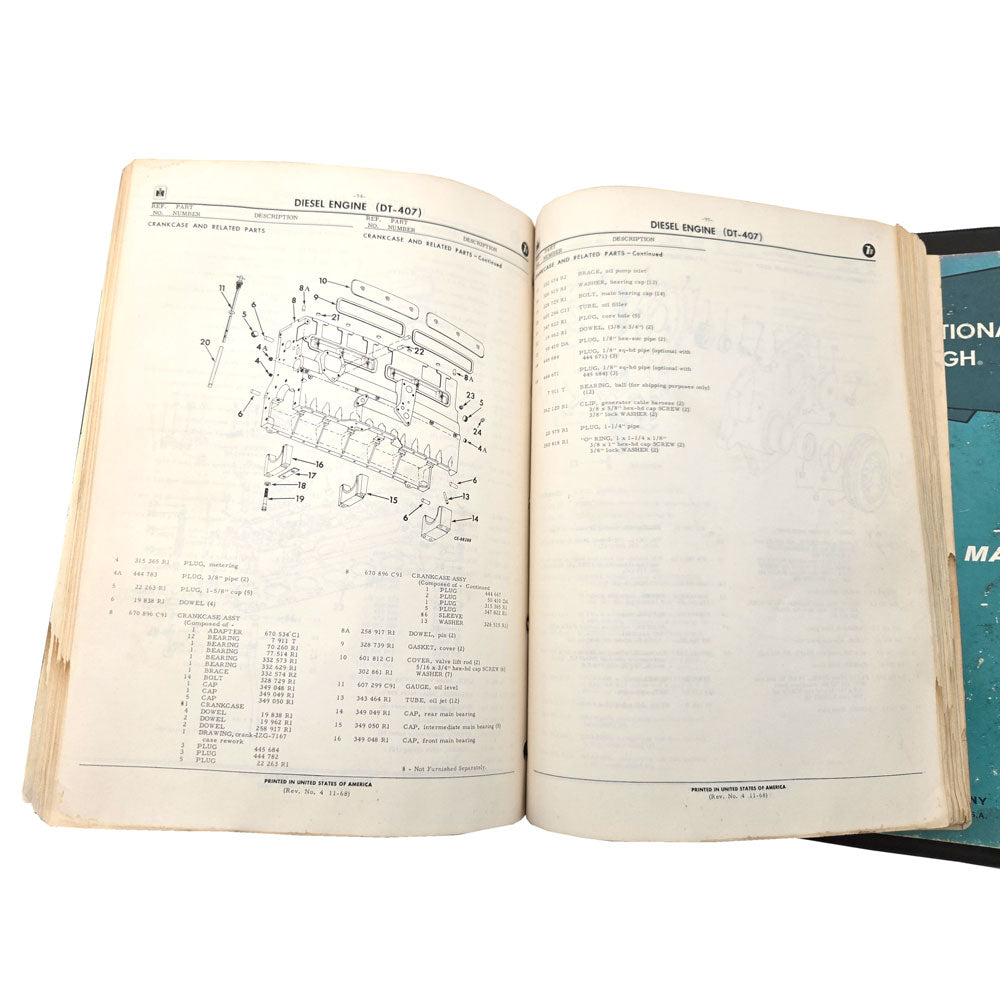 International 175 Series B Loader TC-110-C & OM-L-175B-2 Parts & Opera ...