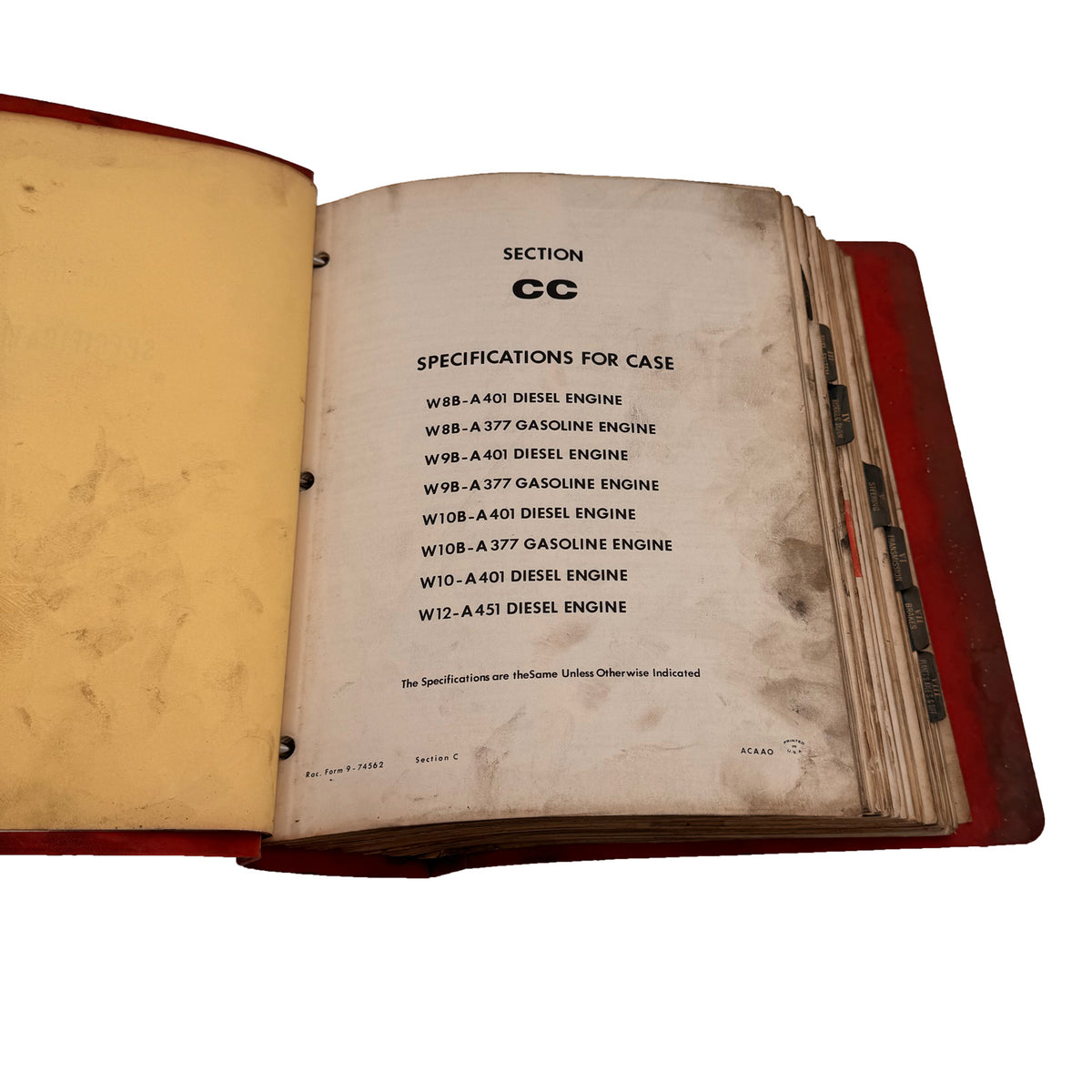 Case W8B W9B W10B W10 W12 Loader Service Manual Repair Shop Book ...