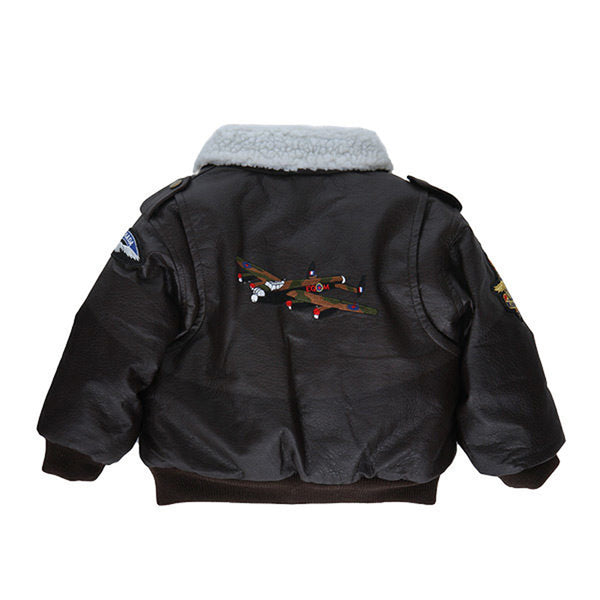 Up and Away - Toddler RCAF Bomber Jacket (Brown 5-Patch/Embroidery ...