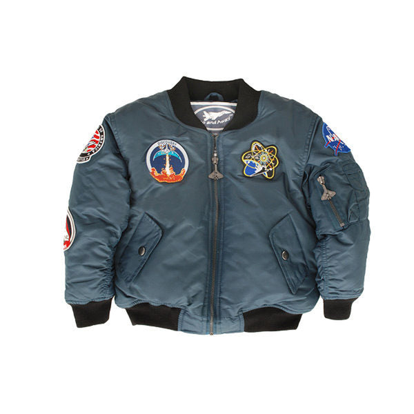 Up and Away - Toddler Space Shuttle Jacket (Blue 5-Patch) – Pilots HQ LLC.