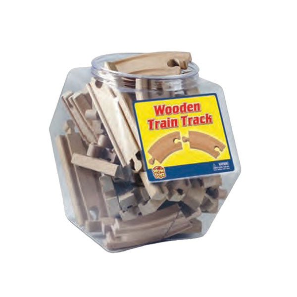 WowToyz® - Wooden Train Track Straight & Short Curve Assortment ...