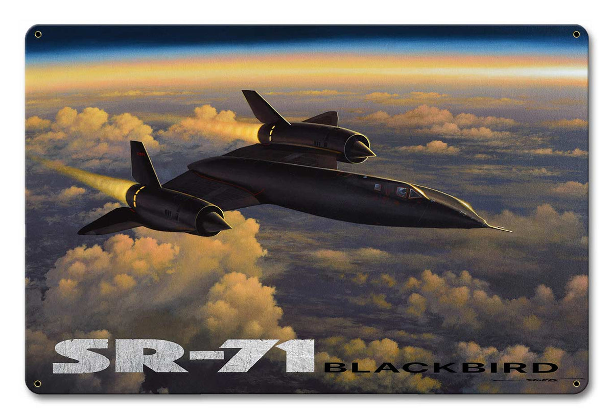SR-71 Blackbird Metal Sign – Pilots HQ LLC.
