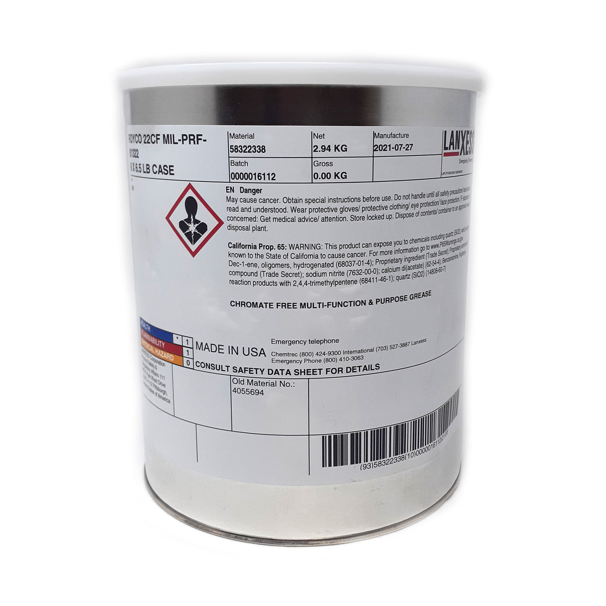 Royco - 22CF Synthetic Based Grease | MIL-PRF-81322F – Pilots HQ LLC.