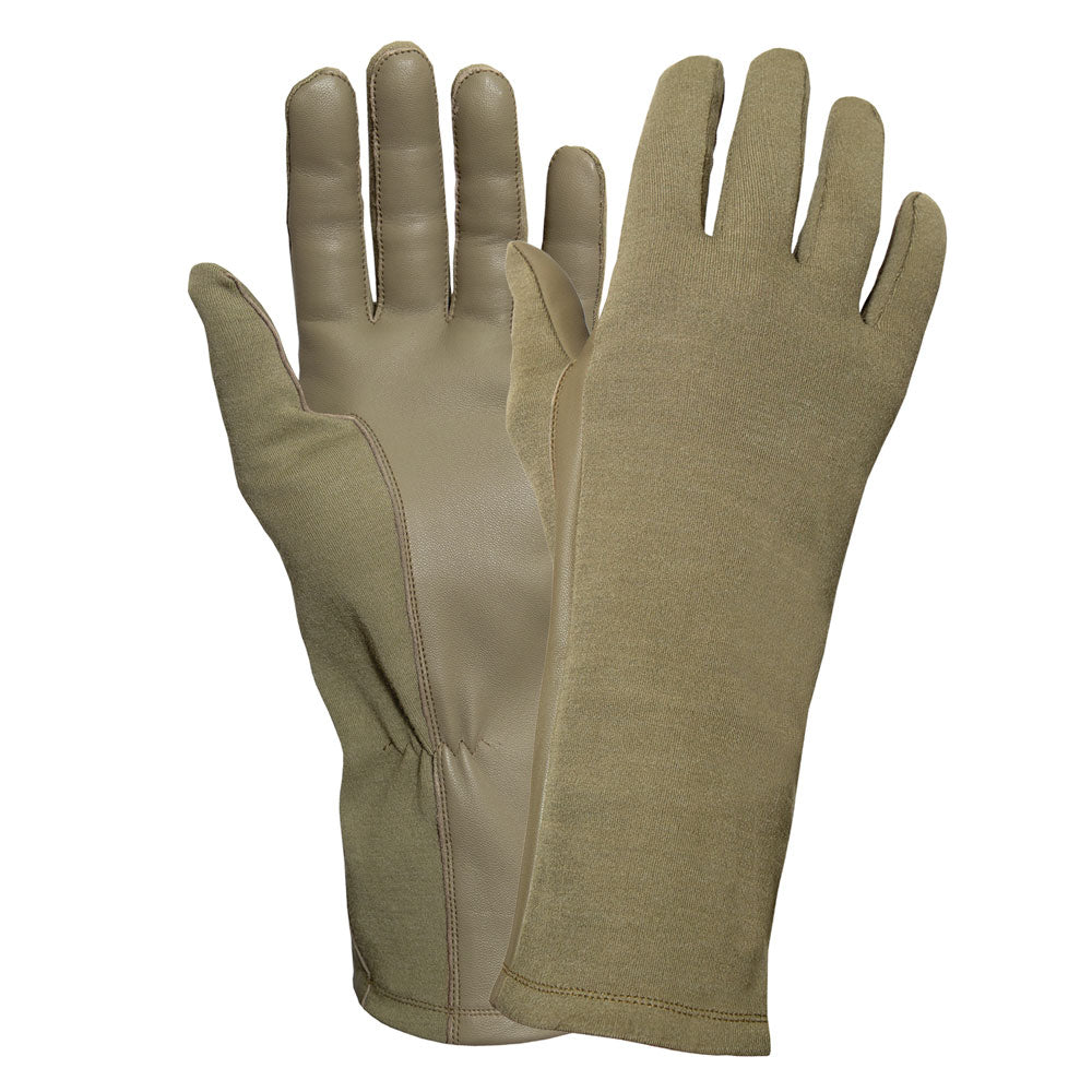 Rothco G.I. Flight Gloves – Flame & Heat Resistant, Sheepskin Palm ...