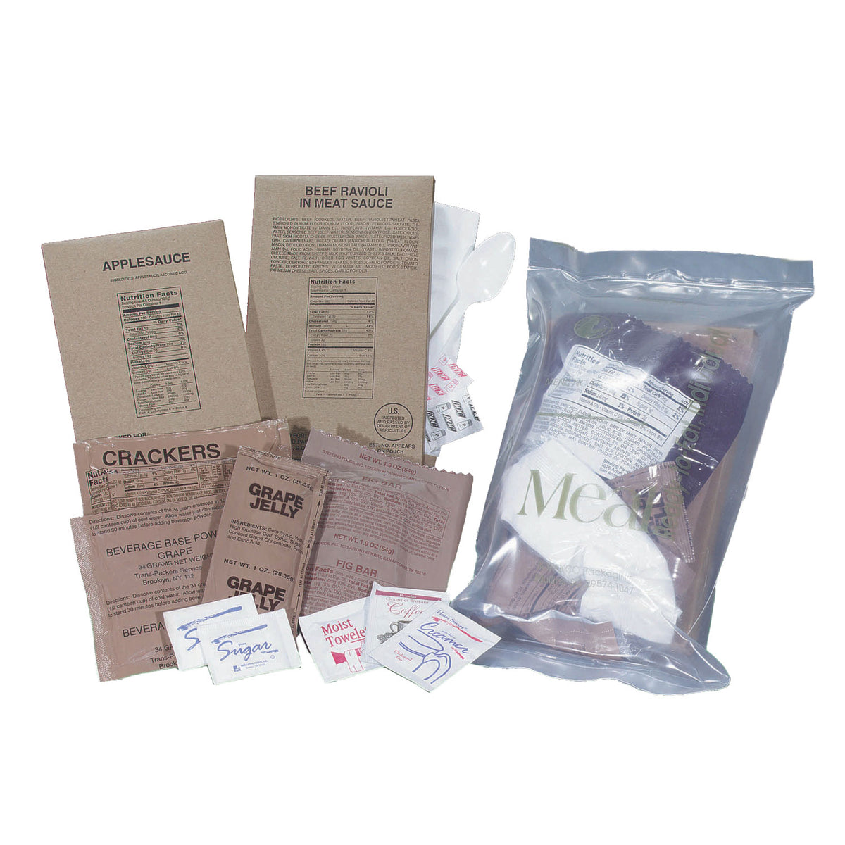 Sure Pak Complete Meals Food Ration without Heaters MRE (12/case ...