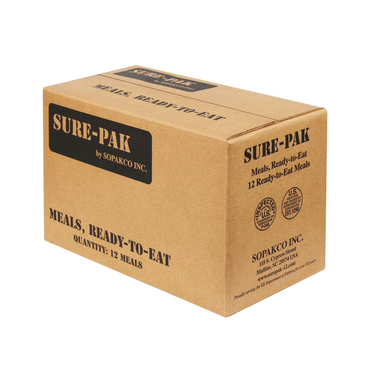 Sure Pak Complete Meals Food Ration without Heaters MRE (12/case ...