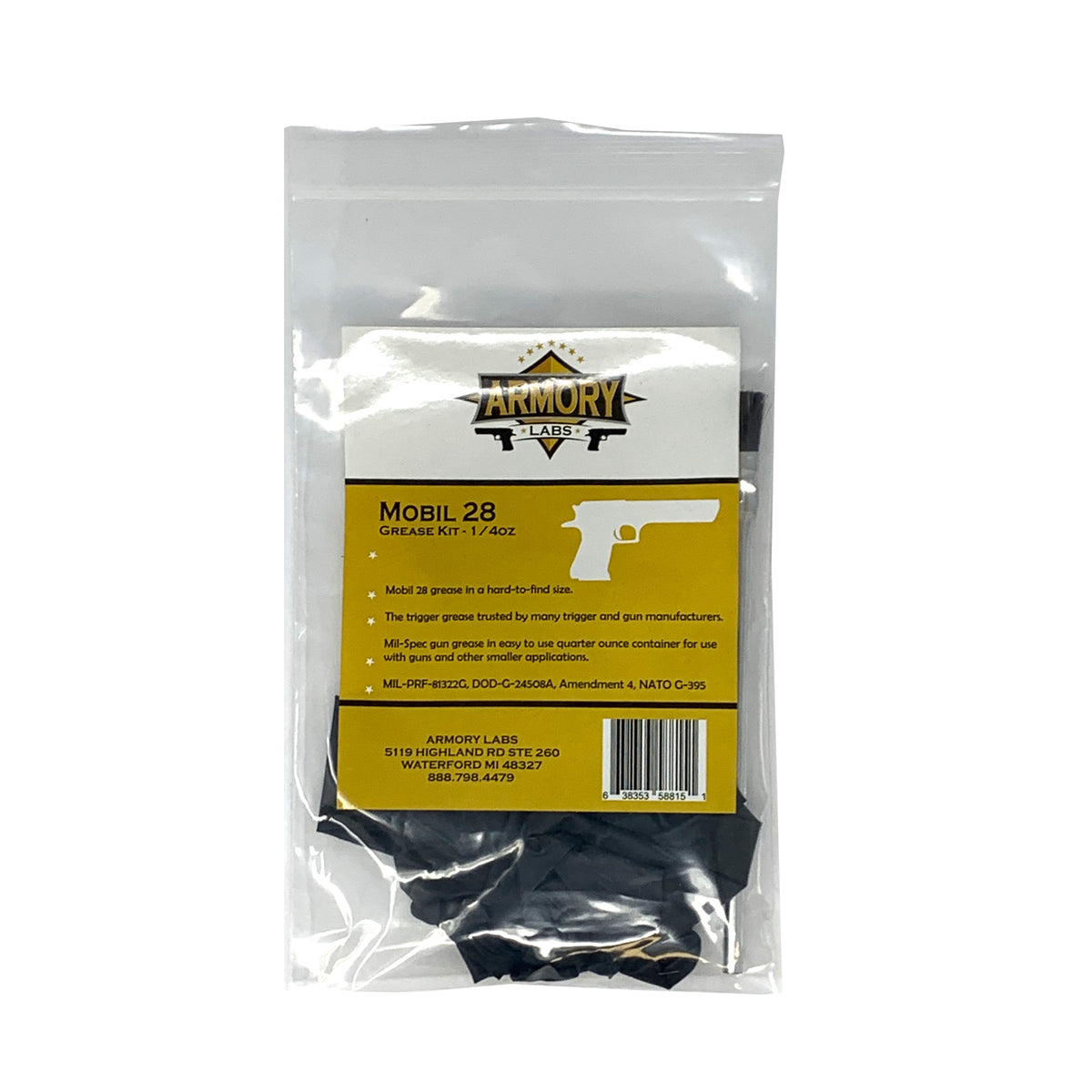 Mobil 28 Grease Kit - Gun / Trigger Grease. MIL-G-21164D – Pilots HQ LLC.