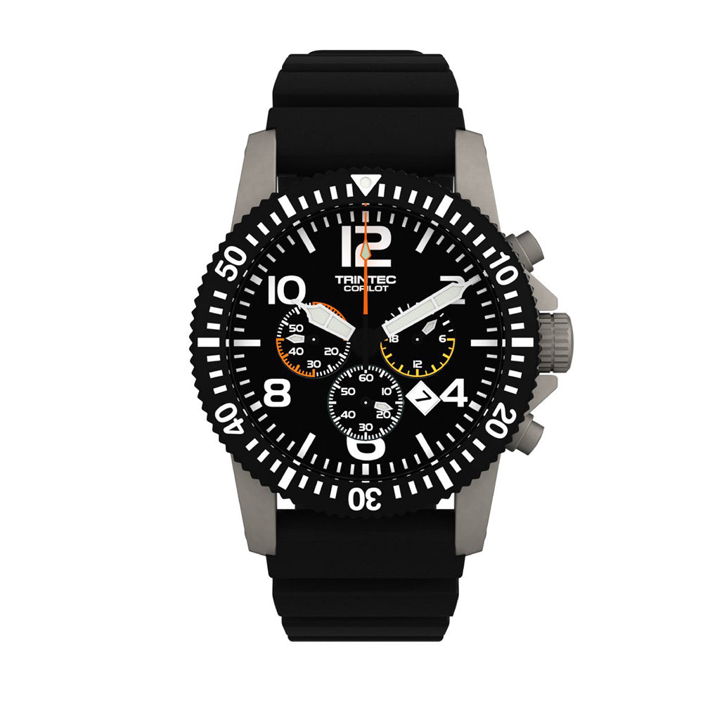 Trintec - CoPilot Quartz Chronograph Pilot Watch, Stainless | CO-CH-SS ...