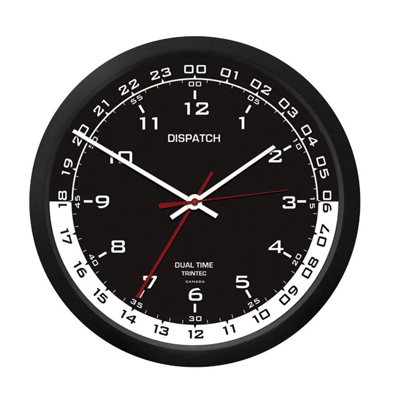 Trintec - 10" DISPATCH Dual Time Clock - White/Black | DSP-03 – Pilots ...