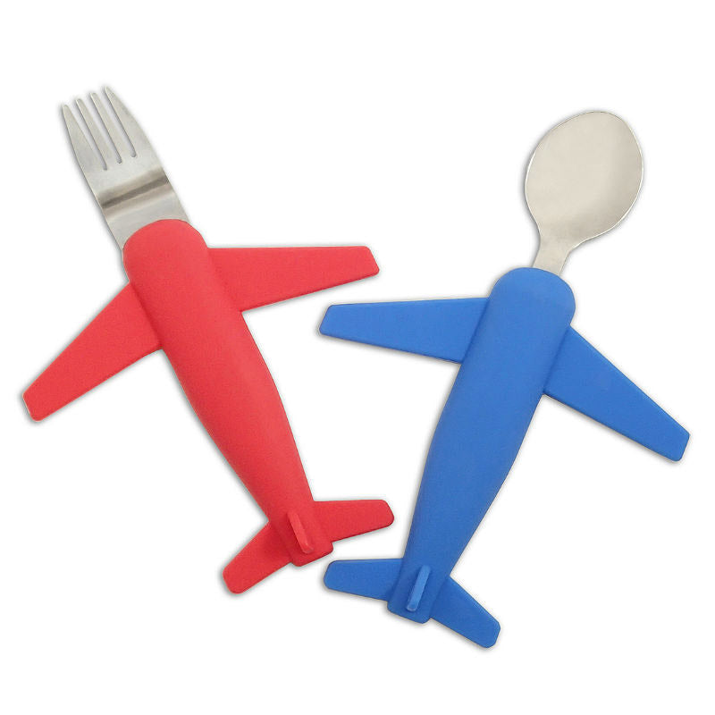 Luso Aviation - Airplane Fork & Spoon Set, Stainless Steel & Silicone ...