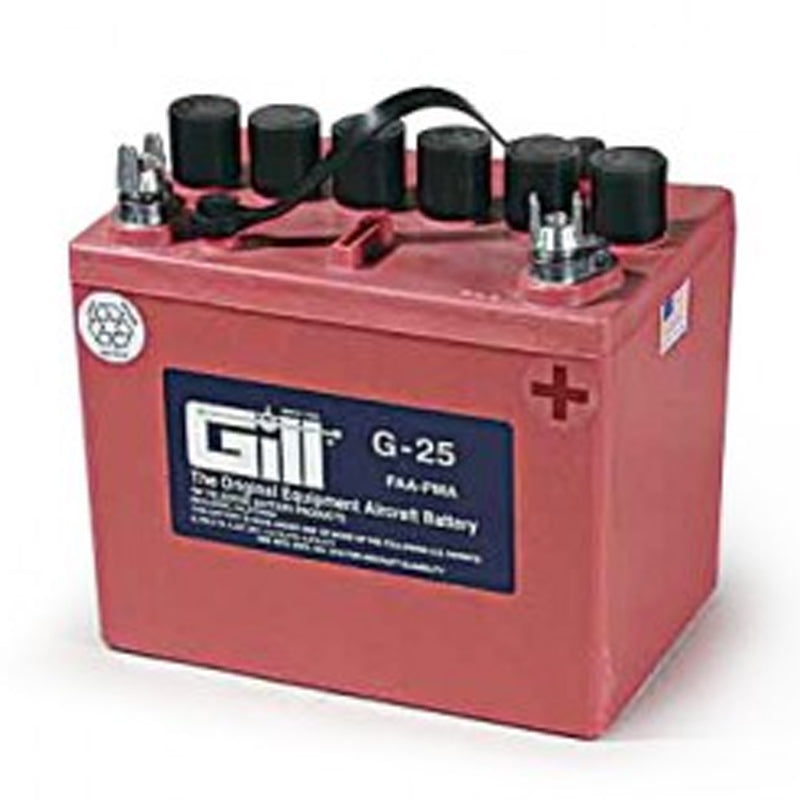 Gill - Aircraft Battery 12V | G25 - Without Acid – Pilots HQ LLC.