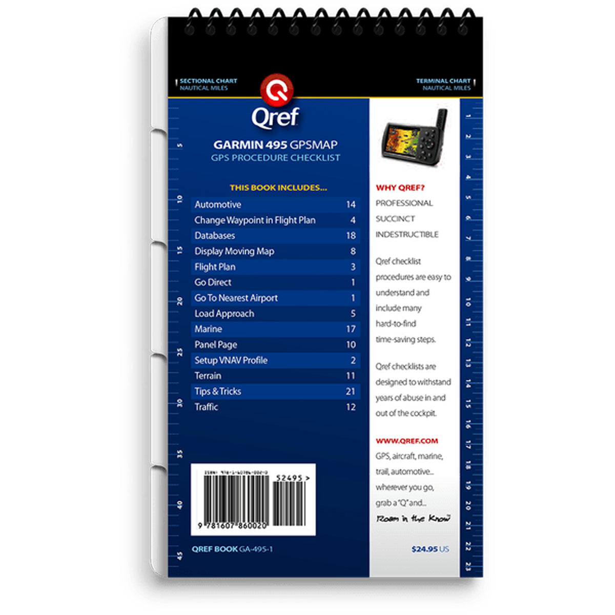 Qref - Garmin GPSMAP 495 Checklist Book – Pilots HQ LLC.