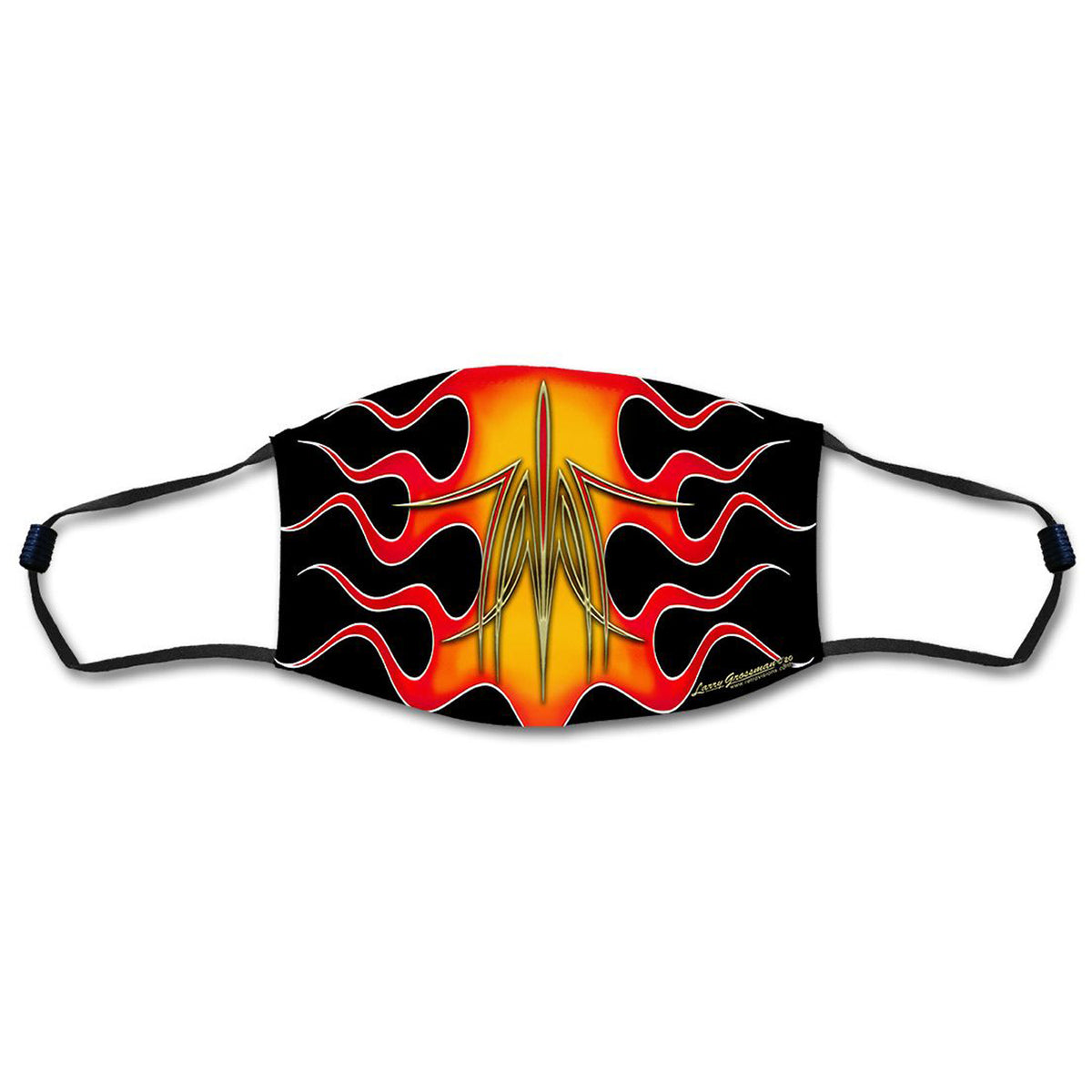 Flames With Pinstripes Mask – Pilots HQ LLC.