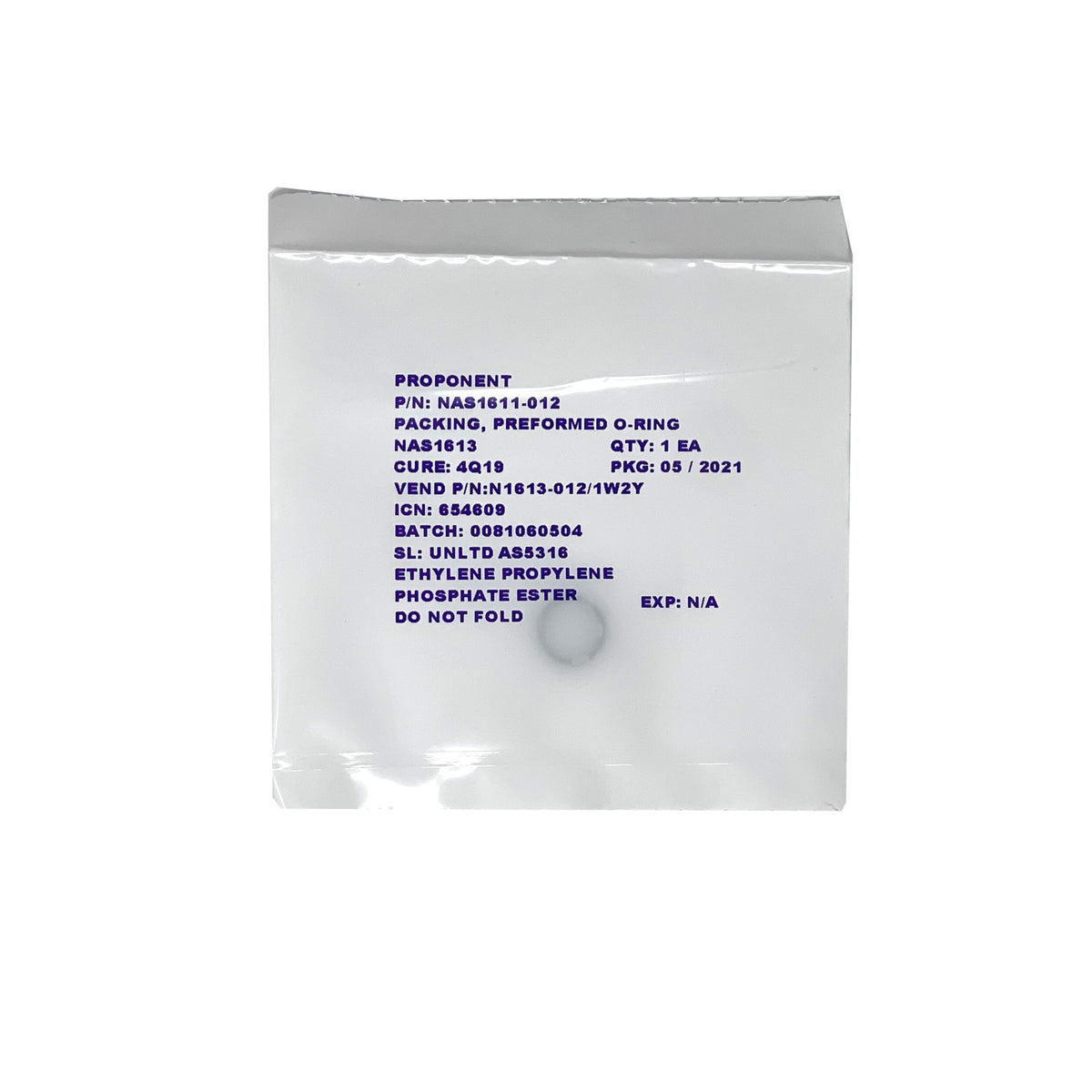 National Aerospace Std - Aircraft Seal / O-Ring | NAS1611-012 – Pilots ...