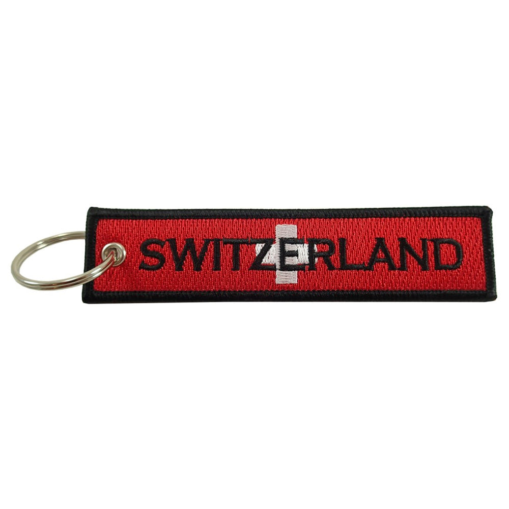 Embroidered Keychain, Switzerland – Pilots HQ LLC.