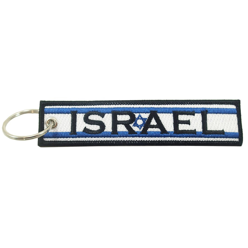 Embroidered Keychain, Israel – Pilots HQ LLC.