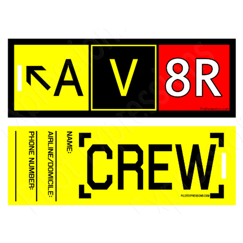 Pilot Expressions - Av8R Crew Tag, Plastic | OPEX580 – Pilots HQ LLC.