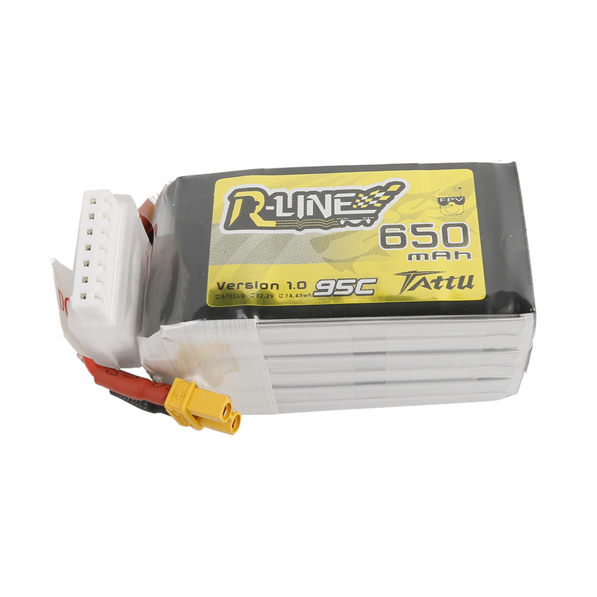Tattu - 650mAh 22.2V 95C 6S1P Mini Quad FPV Battery with XT30 Plug ...