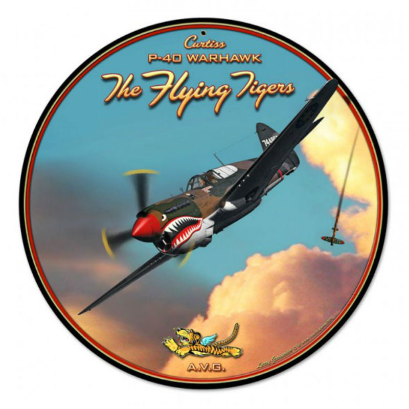 Vintage Signs - Flying Tiger 14in x 14in | LG208 – Pilots HQ LLC.