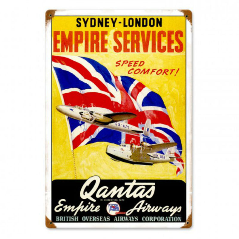 Vintage Signs - Qantas Airlines 12in x 18in | PTS232 – Pilots HQ LLC.