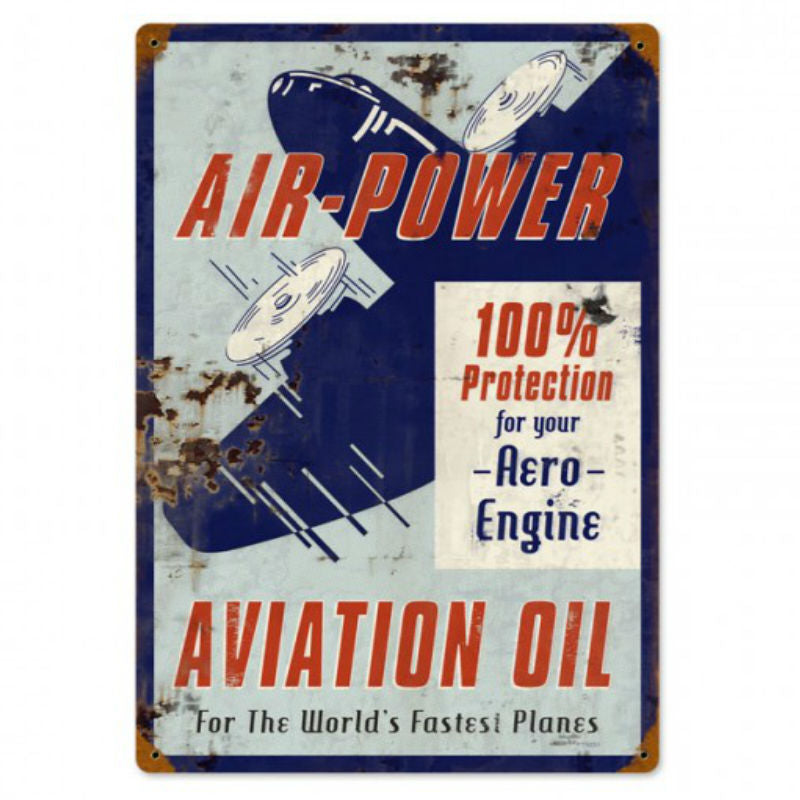 Vintage Signs - Air Power 12in x 18in | PTS251 – Pilots HQ LLC.