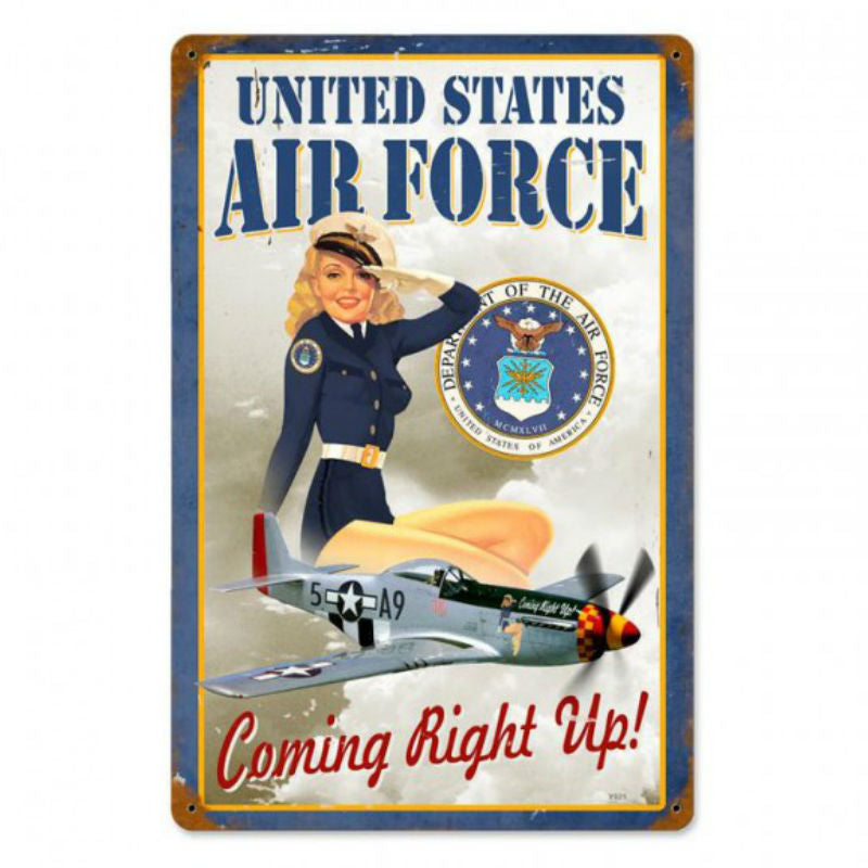 Vintage Signs - Us Air Force Girl 18in x 12in | V925 – Pilots HQ LLC.